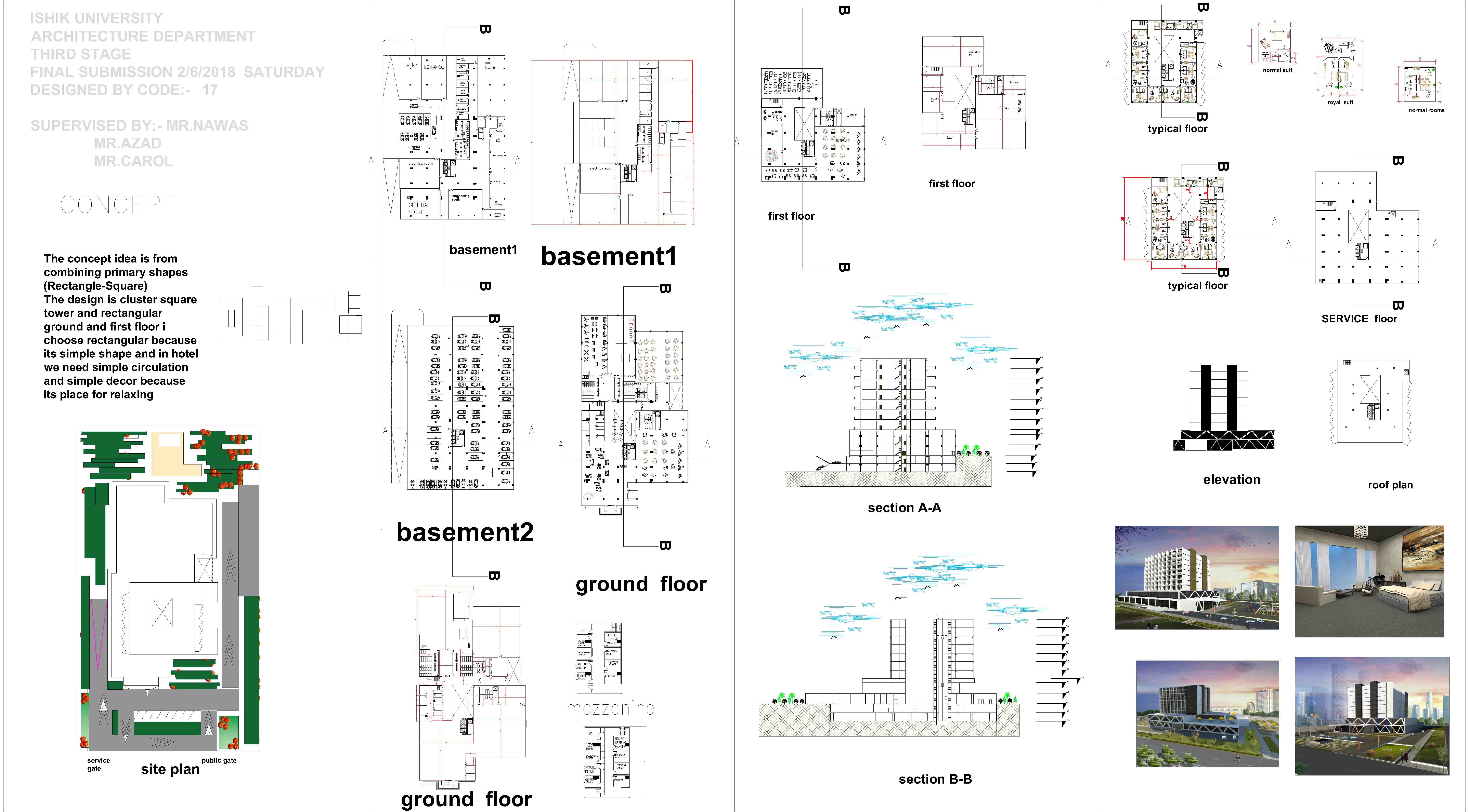 Hotel Design – 3rd Stage (Final Submission) | Architecture Department