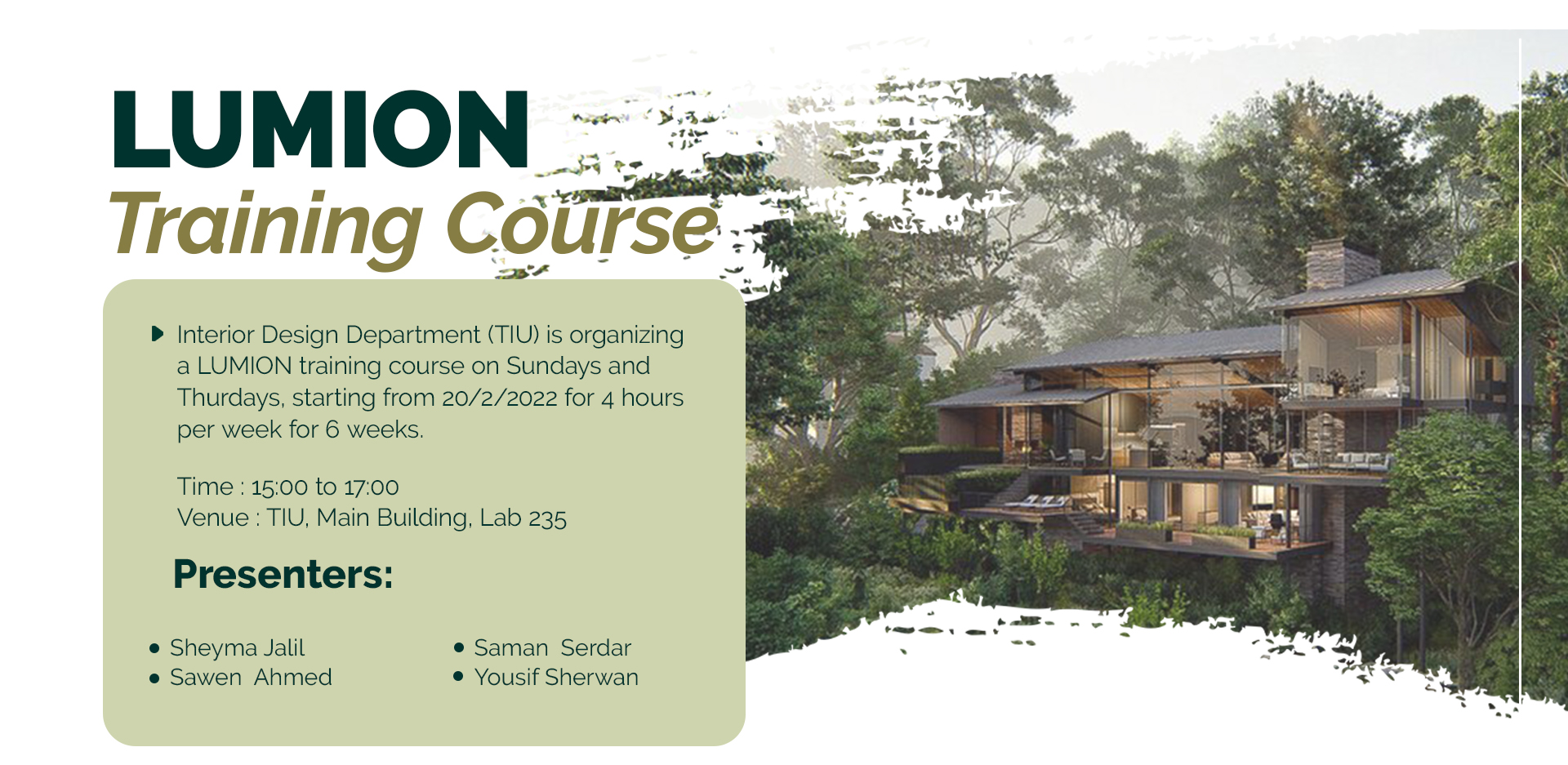 LUMION Training Course | Interior Design Department